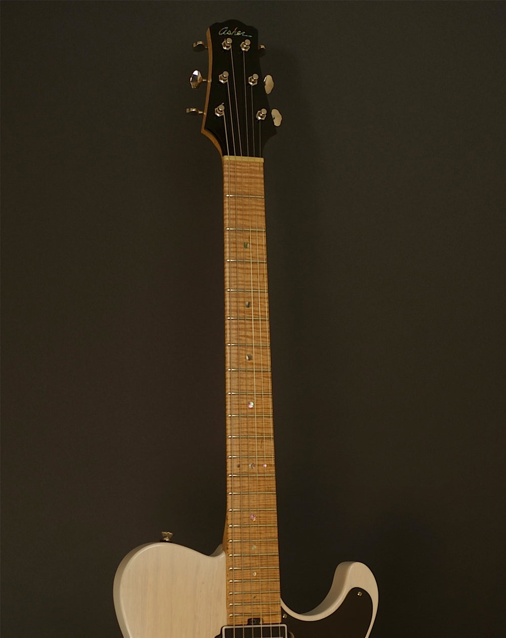 Asher T Deluxe, Trans Ivory Nitro, Asher Guitars - Asher Guitars & Lap ...