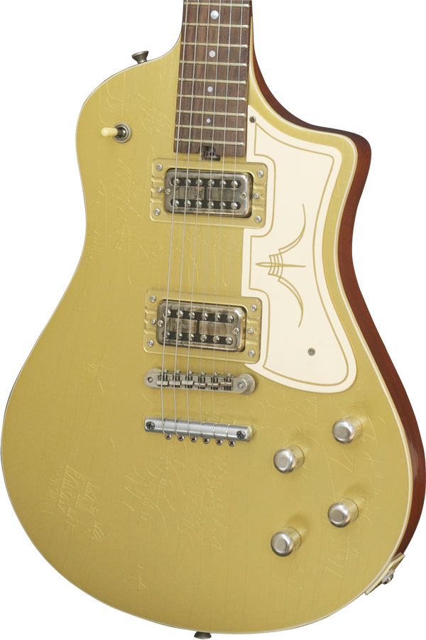 SOLD Asher Electro Sonic Neck Thru Gold Top, Light Relic, #911 - Asher ...