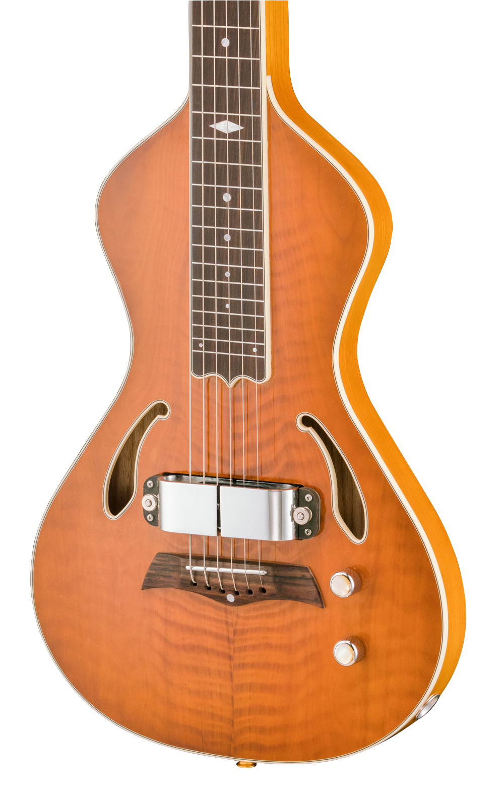 SOLD Asher Dual Tone #951 Semi-Acoustic Lap Steel with Flame Californi ...